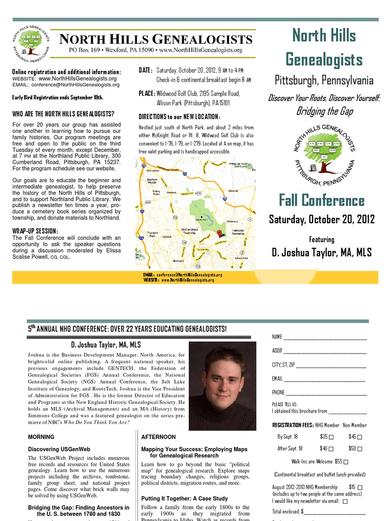 North Hills Genealogists Conference 2012 | PDF | Genealogy | Library ...