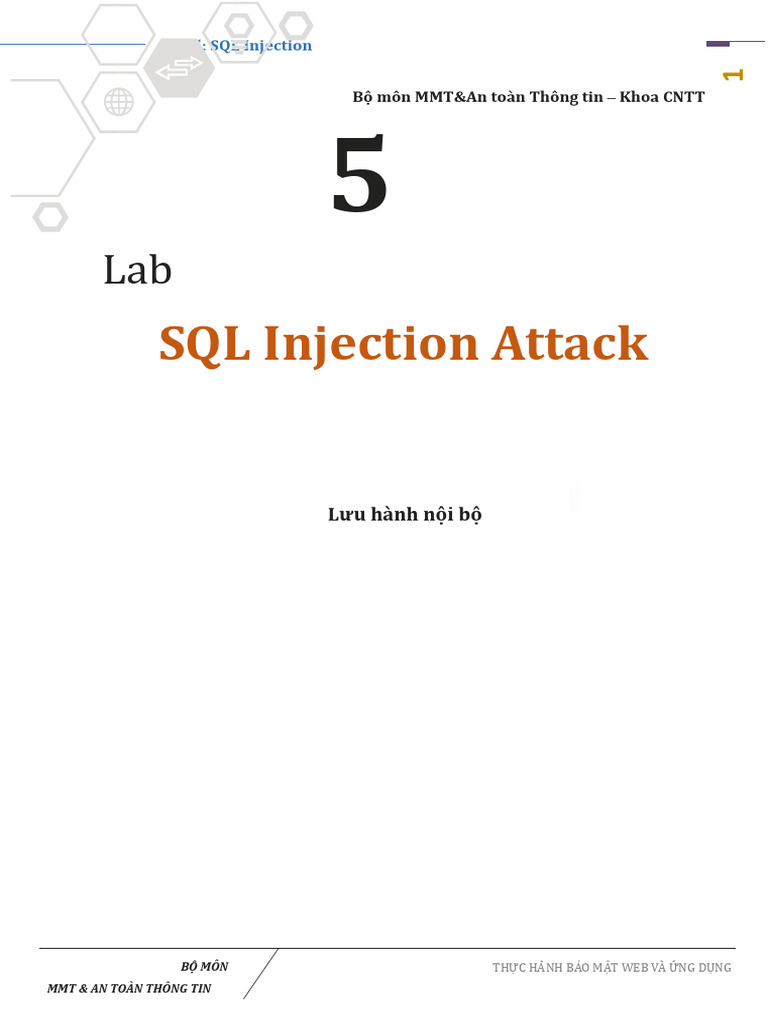 Lab 5 - Sql-Injection | PDF