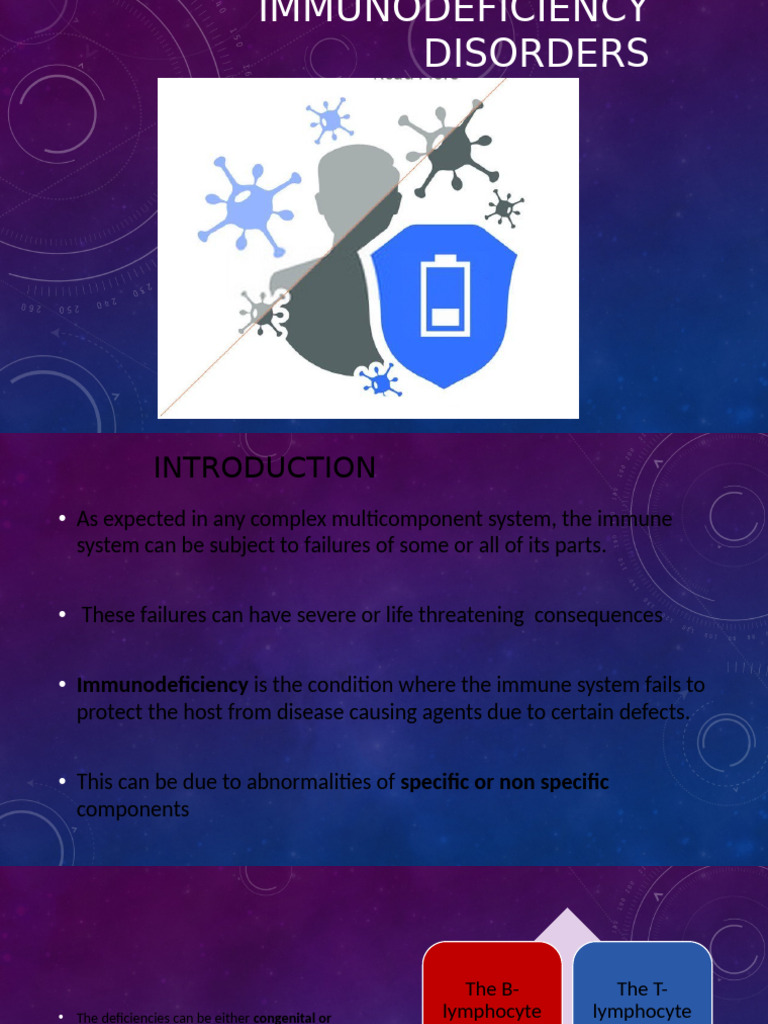 Immunodeficiency Disorders | PDF | Immunodeficiency | Immune System