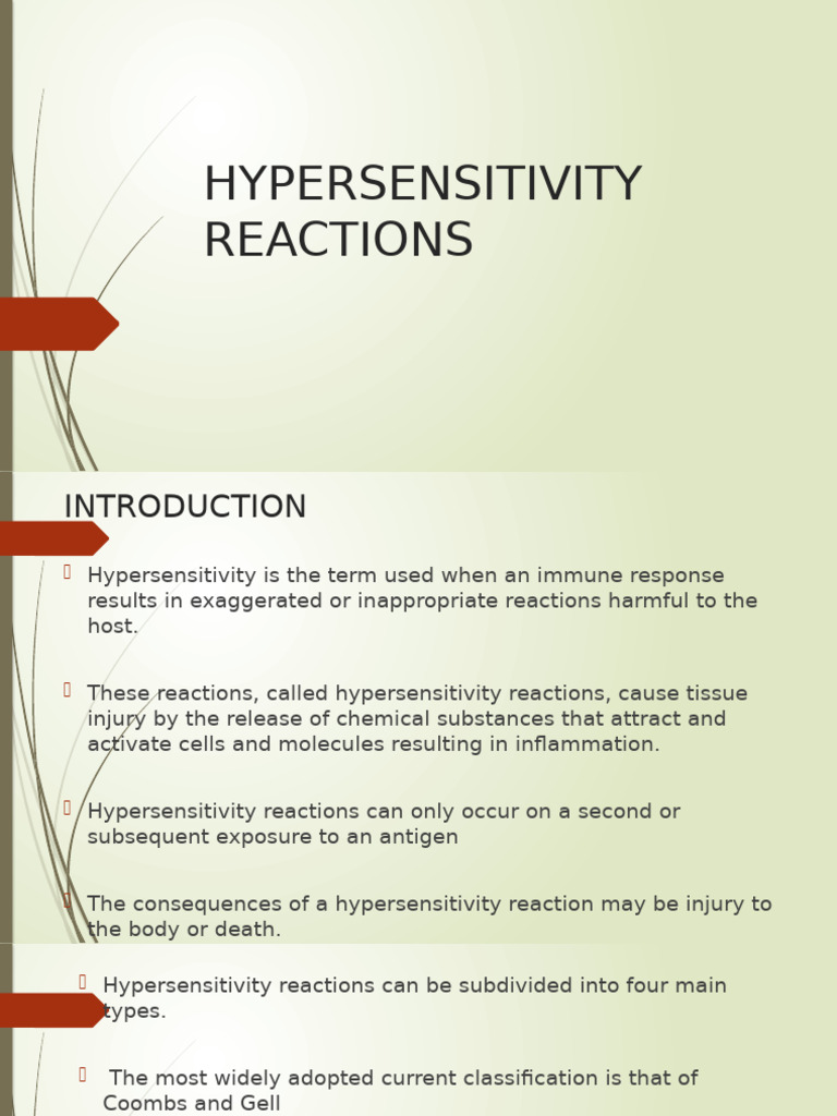 Understanding Hypersensitivity Reactions | PDF | Immune System | Allergy
