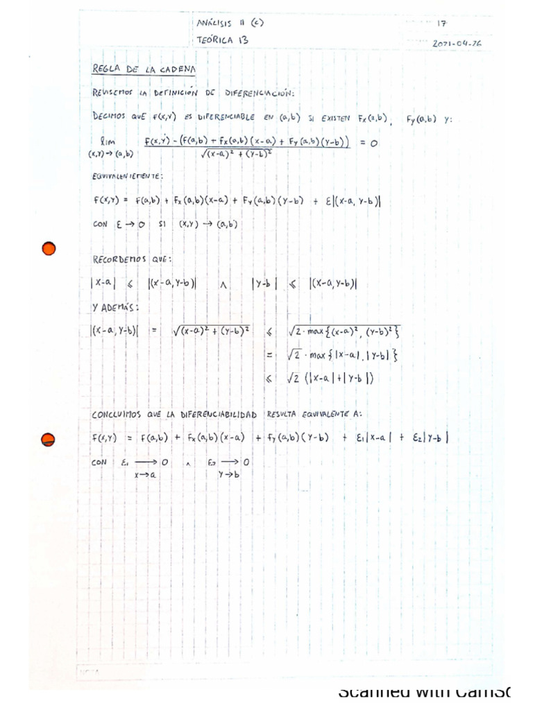 Regla de Cadena, Función Implícita, y Derivadas Direccionales | PDF