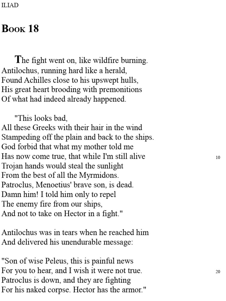 Achilles' Grief and Vow for Revenge | PDF | Hector | Achilles