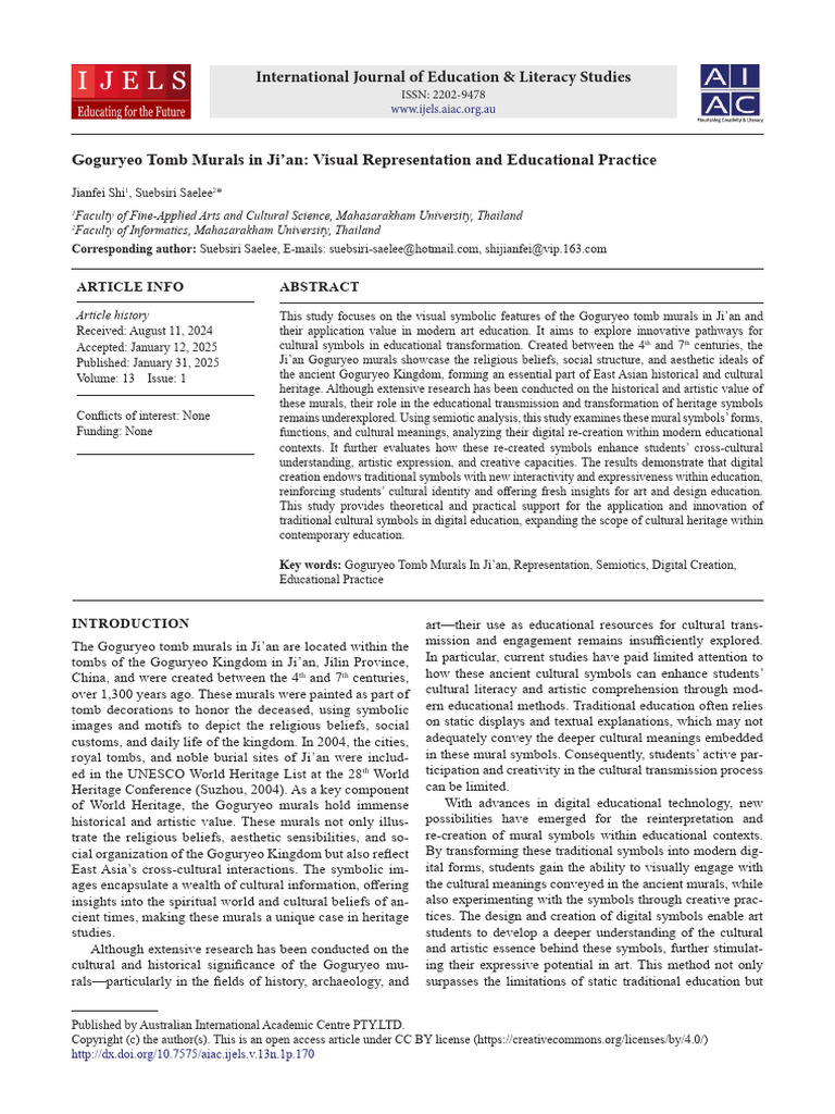 Goguryeo Tomb Murals in Jian Visual Repr | PDF | Symbols | Semiotics