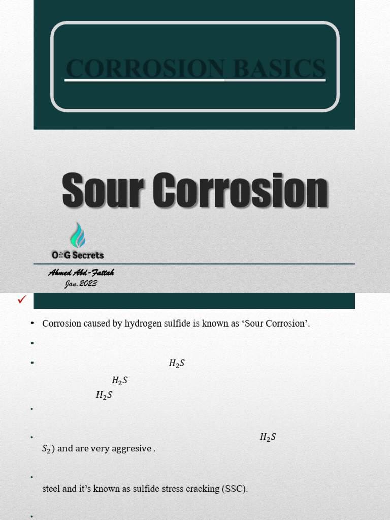 Sour Corrosion 1674463953 | PDF | Corrosion | Sulfide