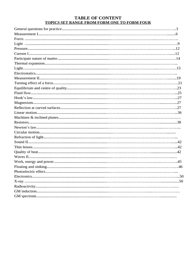 Physics Revision Booklet 11 | PDF | Gases | Force