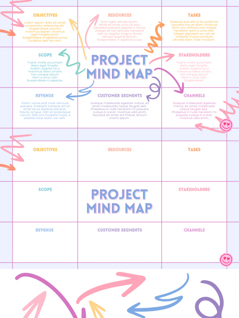 Pastel Arrows Project Mind Map Brainstorm | PDF