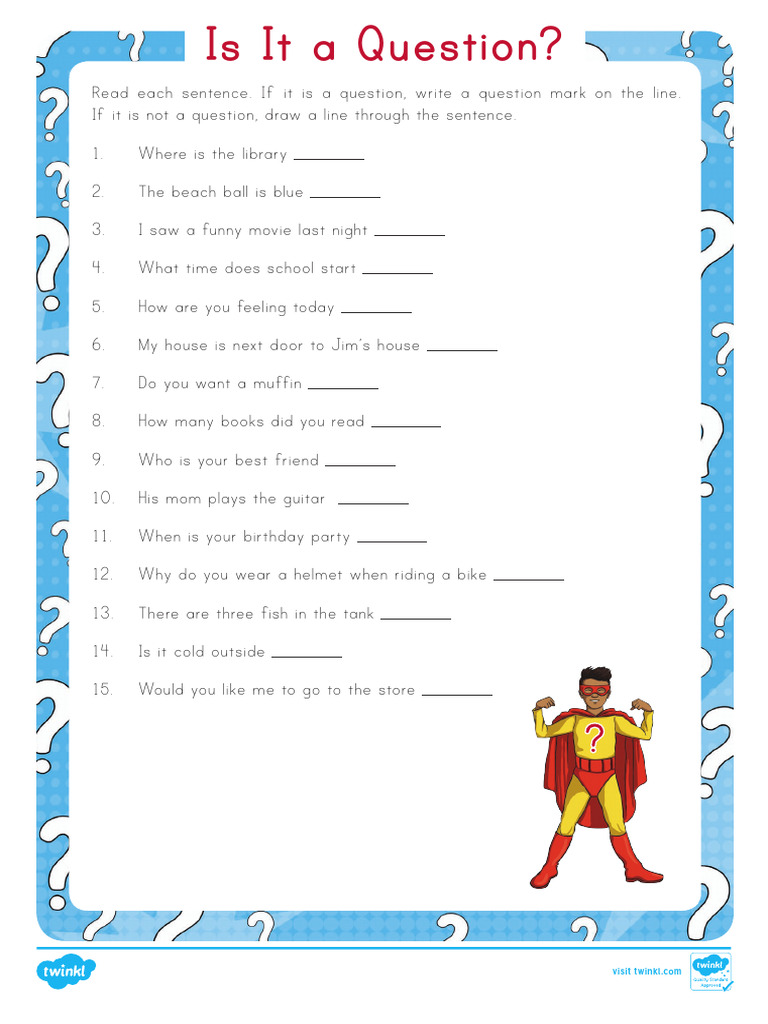 is it a question or statement activity | PDF