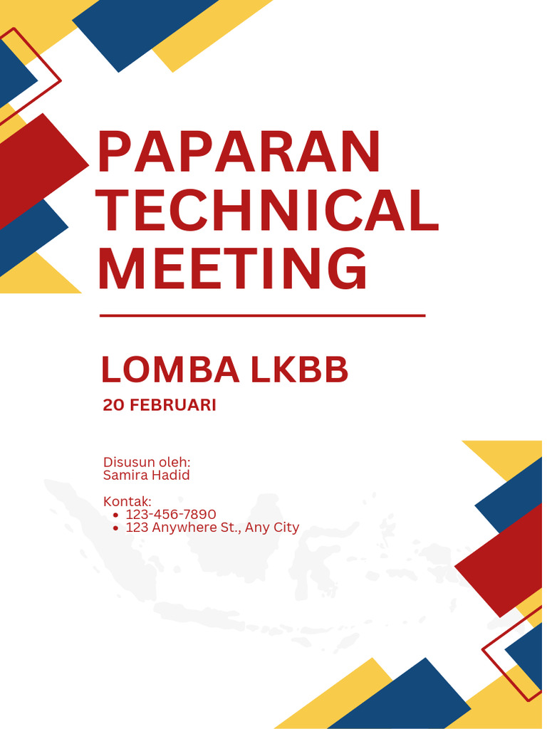 Merah Putih Kuning Biru Ceria Modern Proposal Lomba Dokumen A4 ...