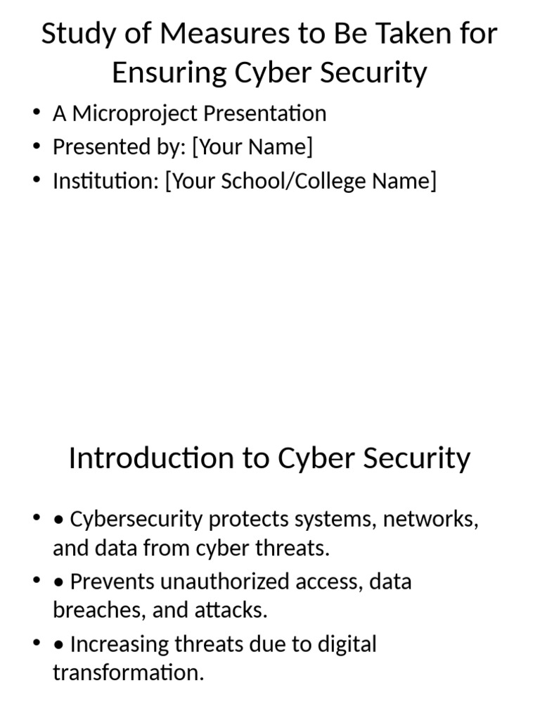 Cyber Security Presentation | PDF