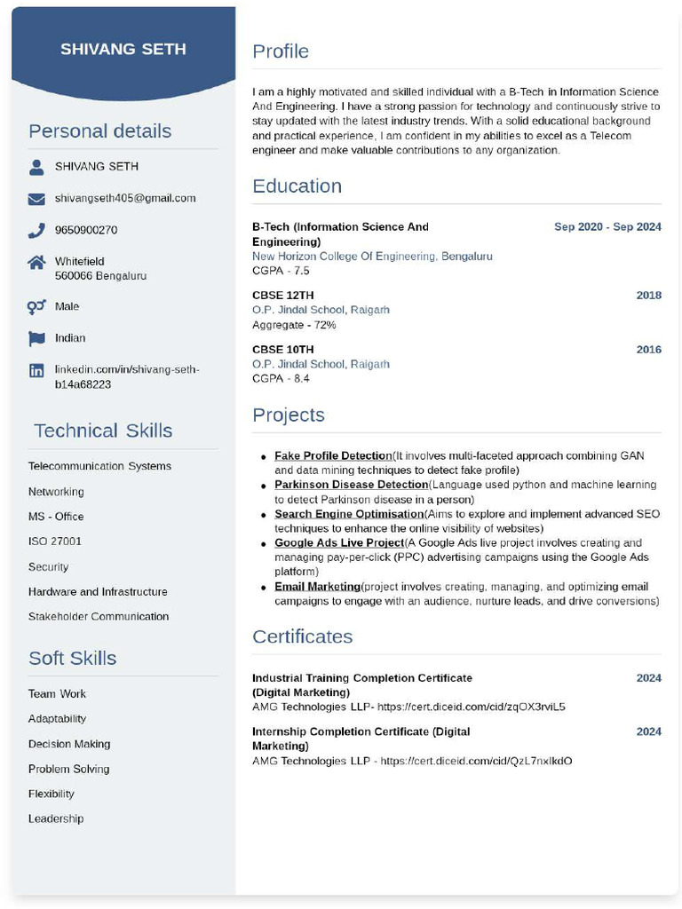 Shivang Resumee | PDF