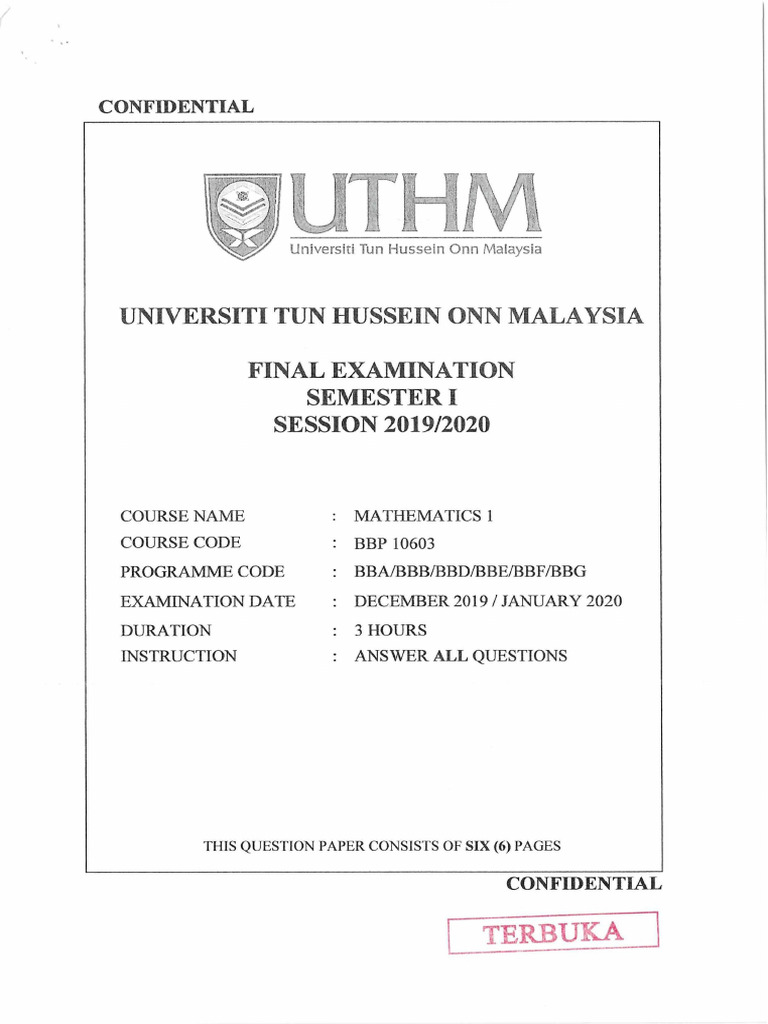 Semester 1 2020 | PDF