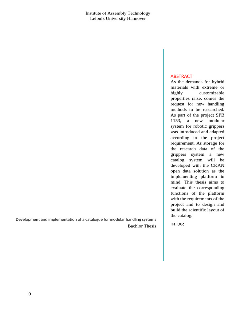(Bachelor Thesis) DEVELOPMENT AND IMPLEMENTATION OF A CATALOGUE FOR ...