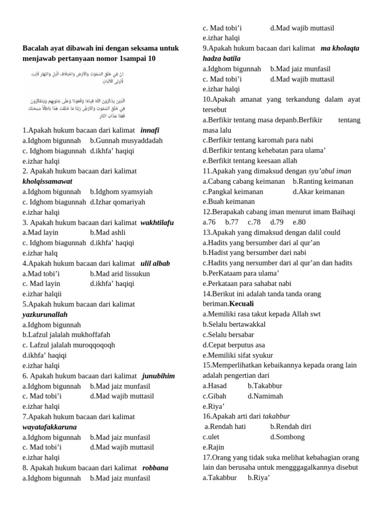 Soal Uas 3 SMK 2024 2025 | PDF