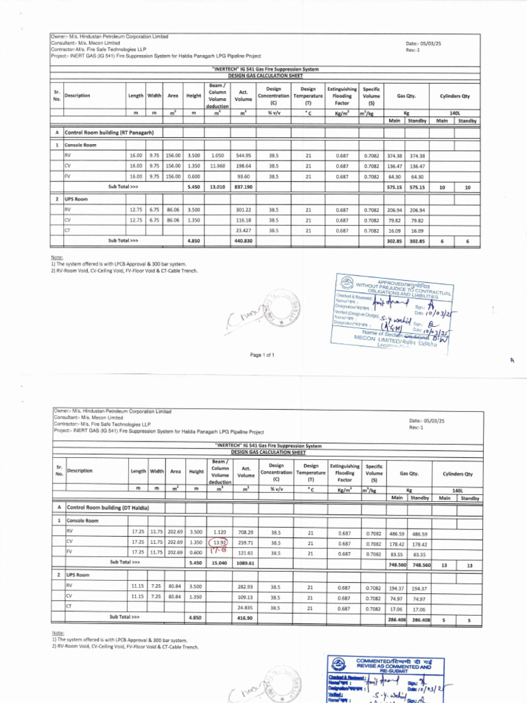 Gas Calculation Sheet Rev-1 | PDF