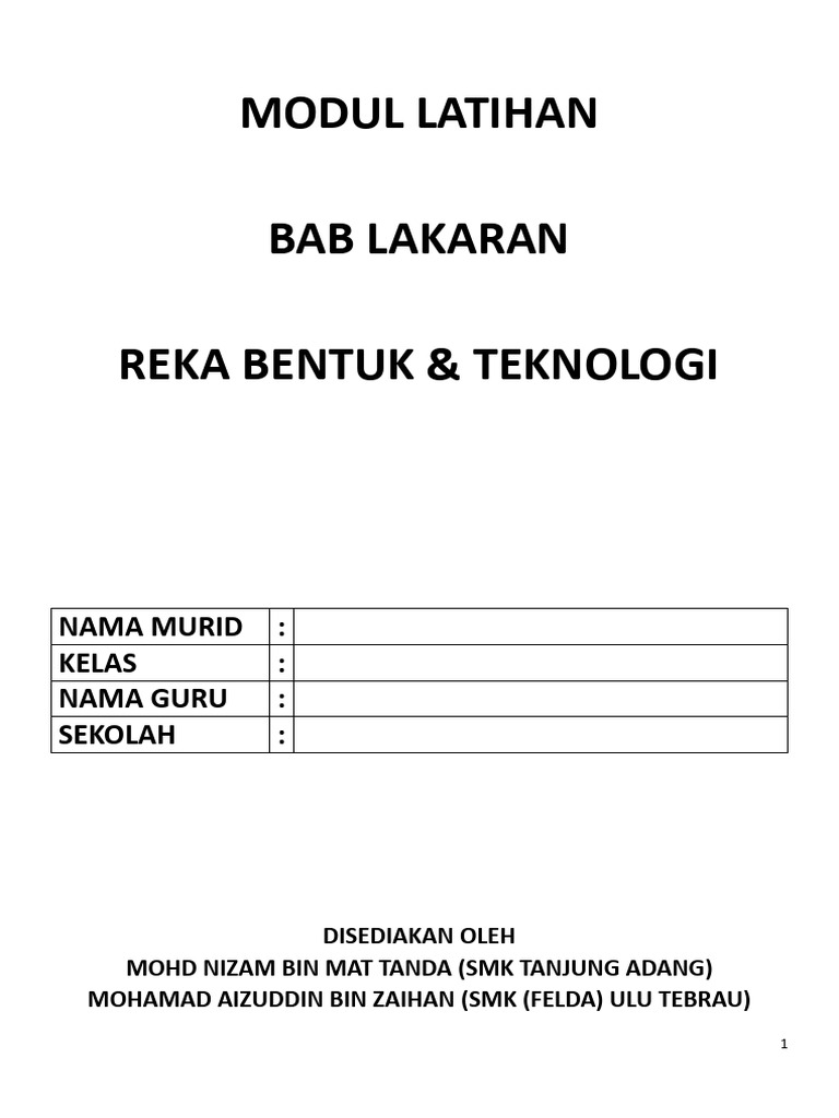 Modul Latihan Lakaran | PDF
