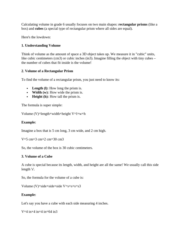 Calculating Volume | PDF