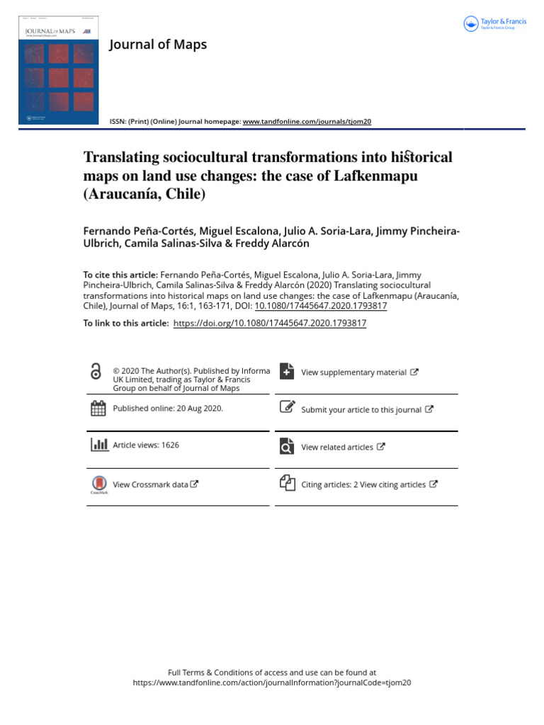 Translating sociocultural transformations into historical maps on land ...