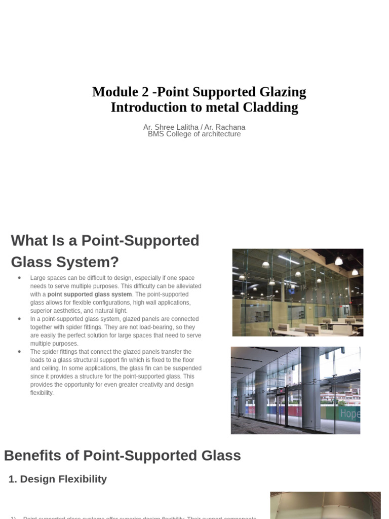 Mod 2 Point Supported Glazing (2) | PDF | Wall | Glasses