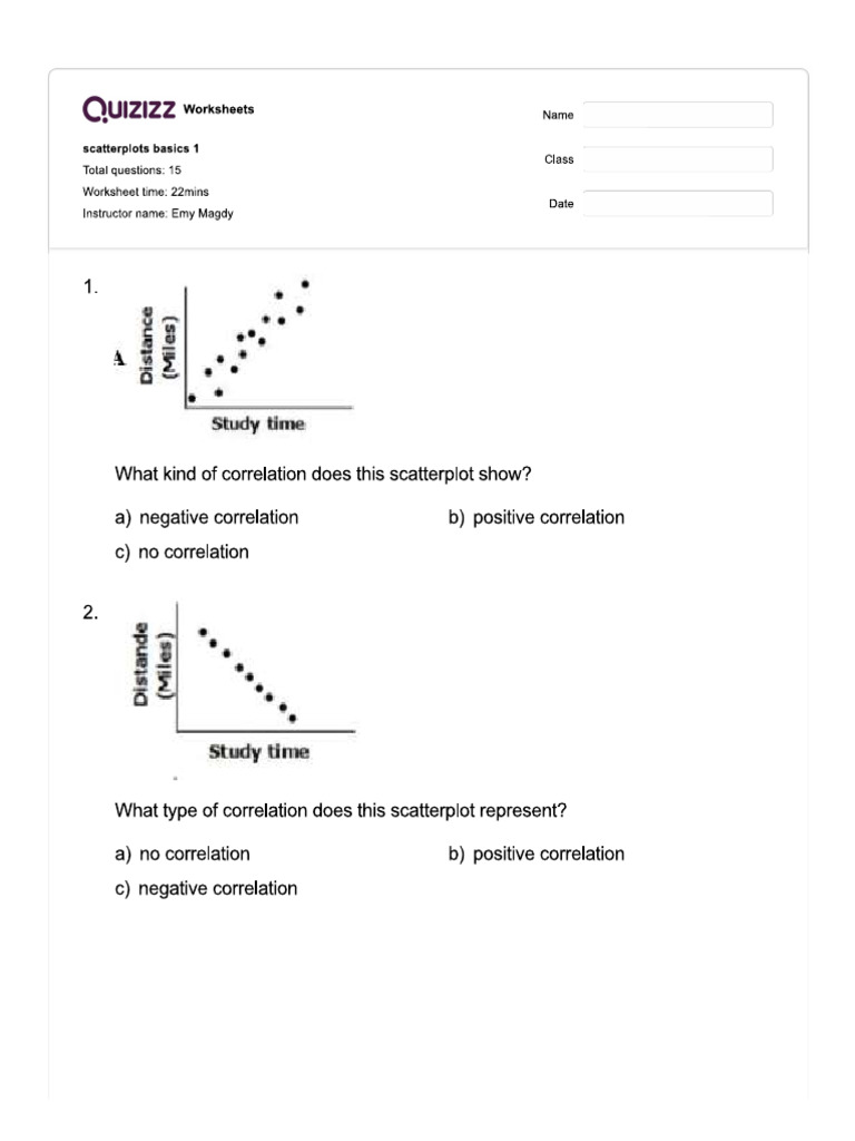 Scatterplot Line of Best Fit 2 | PDF