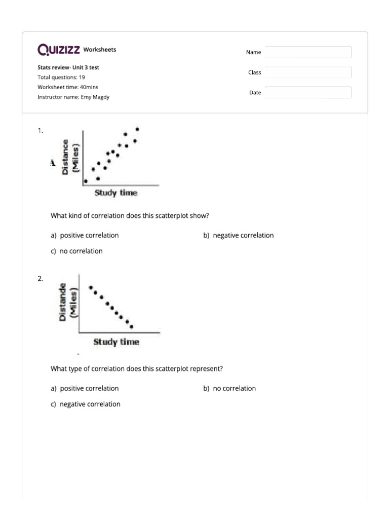 Scatter Plot Sheet | PDF