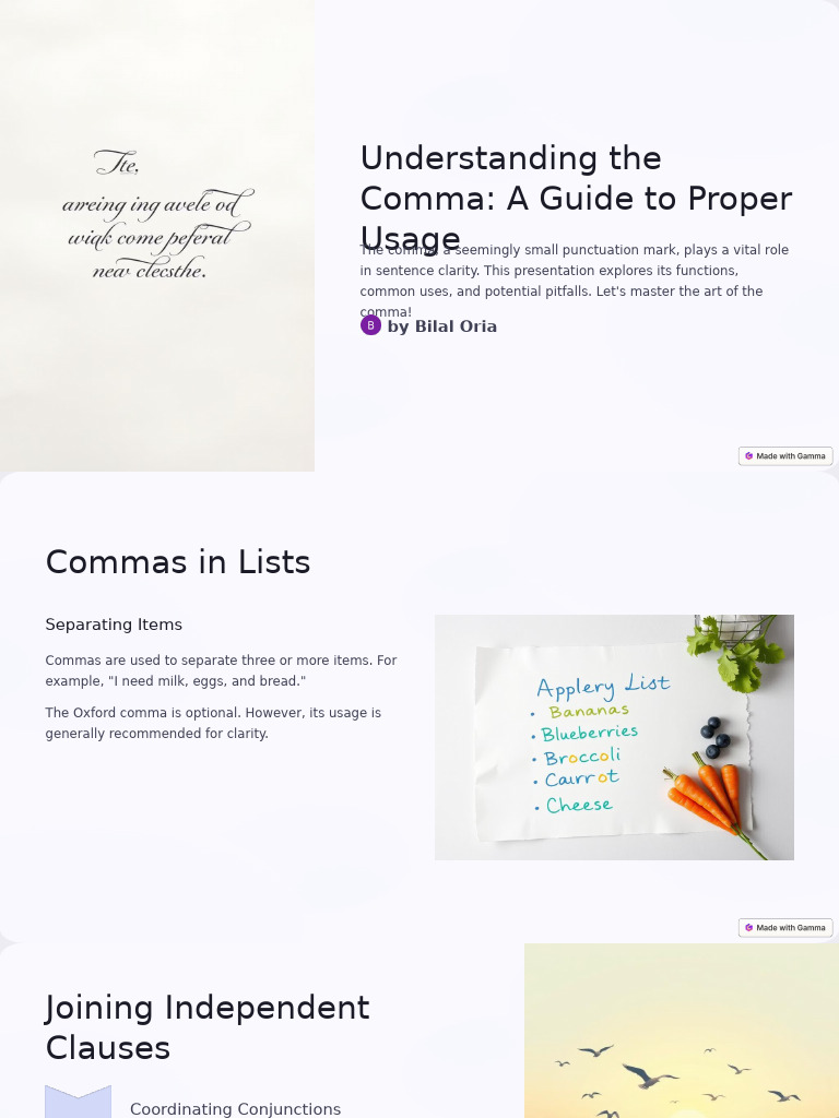 Understanding The Comma A Guide To Proper Usage | PDF | Comma | Punctuation