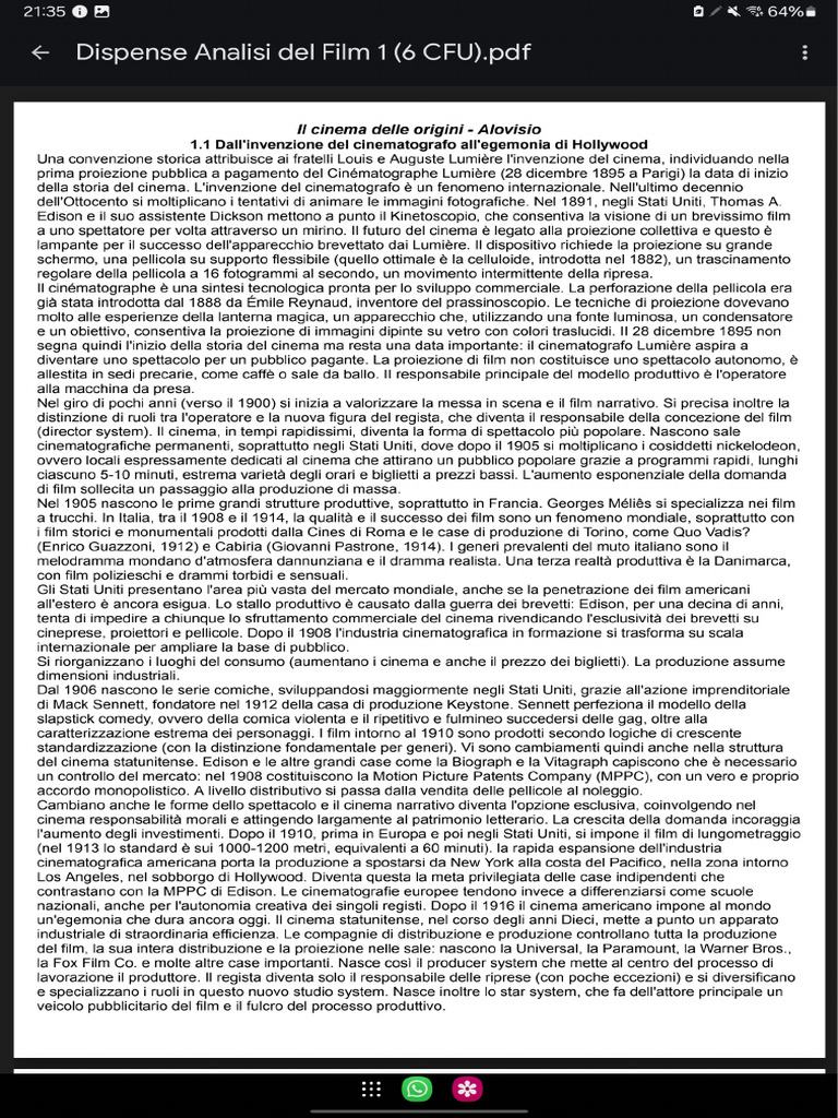 Dispense Analisi Del Film | PDF