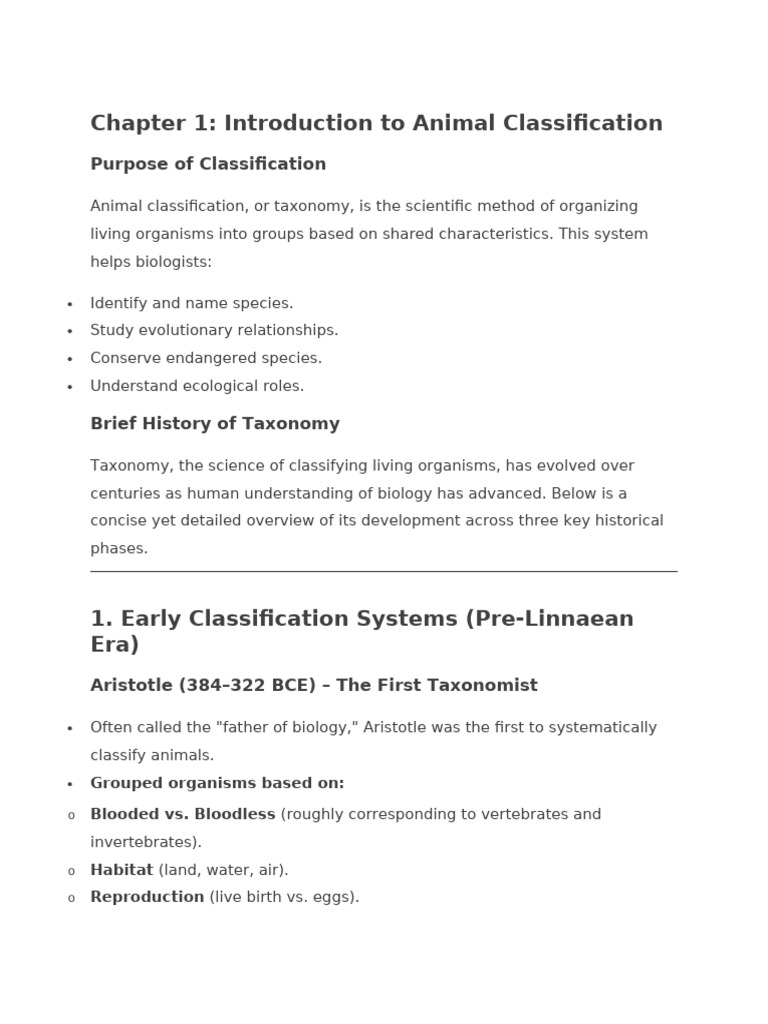Evolution of Animal Classification | PDF | Taxonomy (Biology) | Species