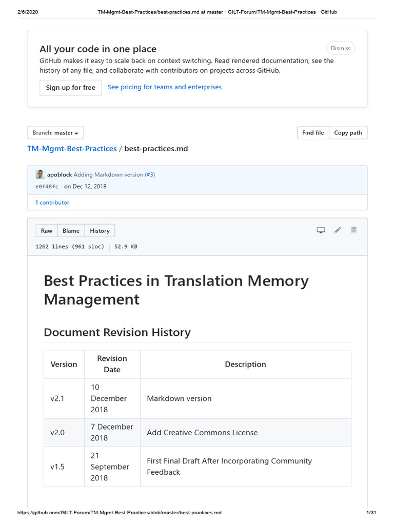 TM MGMT Best Practices - Best Practices | PDF | Parsing | Metadata
