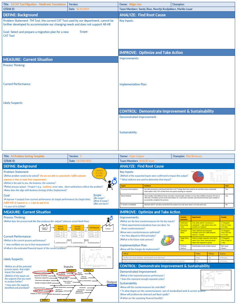 A3 Problem Solving Template Rev3 | PDF | Computing