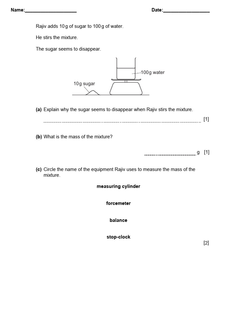 Unit 2 - Quiz 1 - Year 3 | PDF