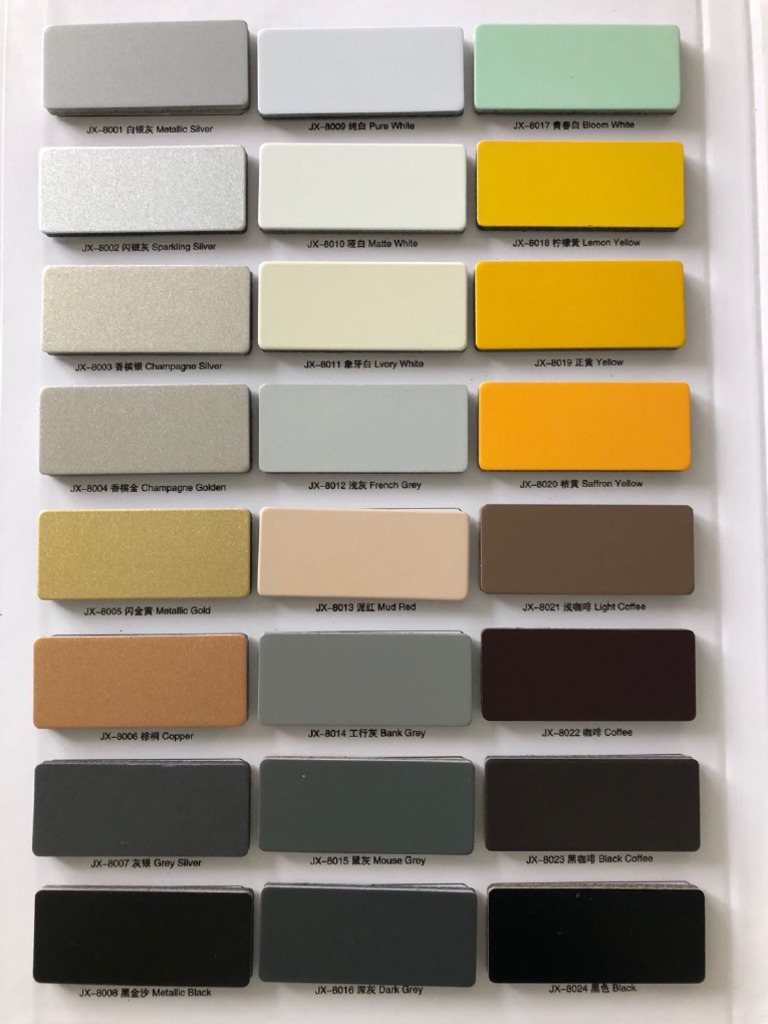 Geeshine ACP Color Chart | PDF