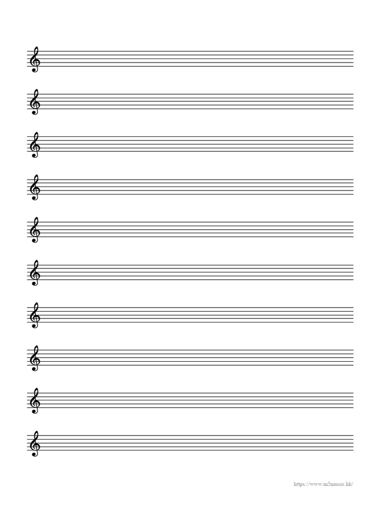 A4 Treble Clef 10 | PDF