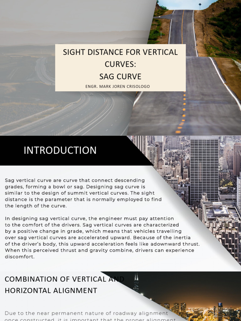 Sight Distance for Sag Curves | PDF | Tangent | Slope