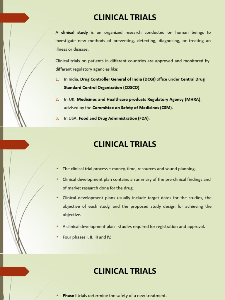 Overview of Clinical Trials Phases | PDF | Phases Of Clinical Research ...