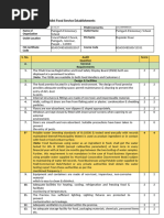 FSSAI Audit Checklist | PDF | Audit | Food Safety