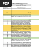 FSSAI Audit Checklist | PDF | Audit | Food Safety
