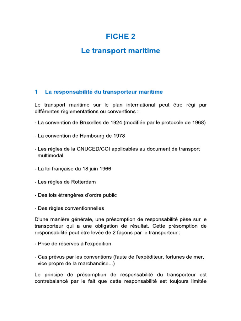 TRANSPORT MARITIME | PDF