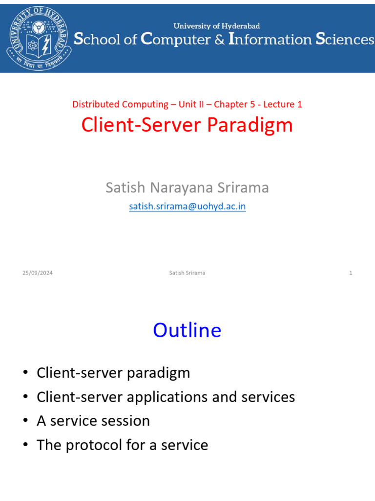 U2 - C5 - L1 - Client-Server Paradigm | PDF | Client–Server Model | Port (Computer Networking)