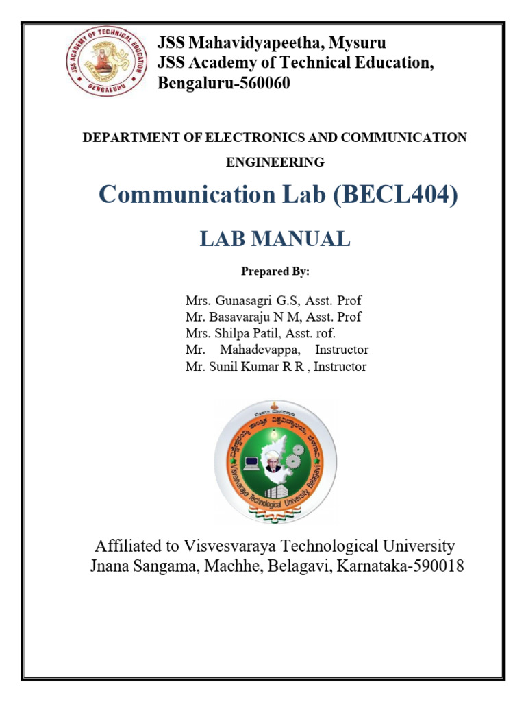 Communication Lab Manual | PDF | Detector (Radio) | Modulation