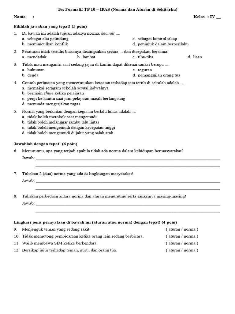 Latihan TP 10 IPAS-1 | PDF