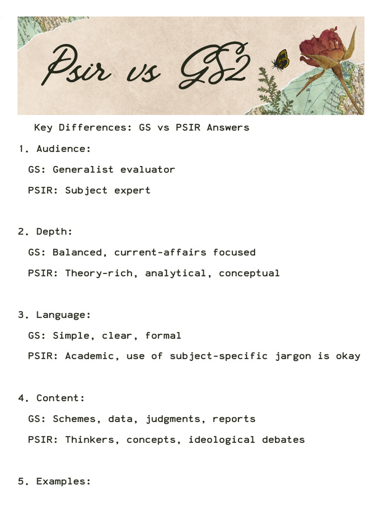 Psir Vs Gs 2 Approach - 20250406 - 143612 - 0000 | PDF | Governance ...