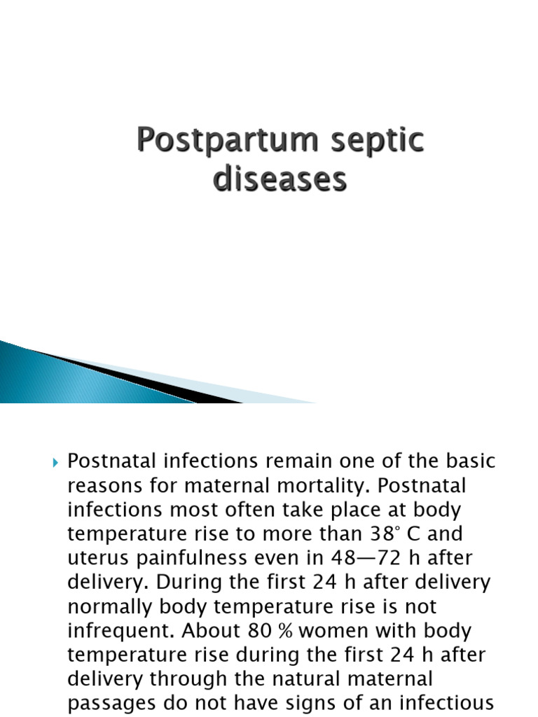 Topic 7. Postpartum septic diseases. | PDF | Sepsis | Childbirth