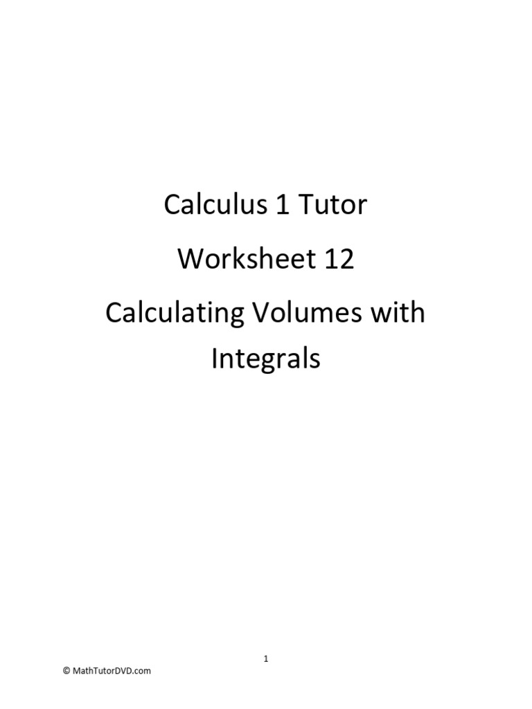 Volumes of Revolution in Calculus | PDF | Pi | Integral