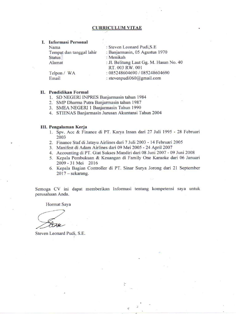 CV Steven Leonard | PDF