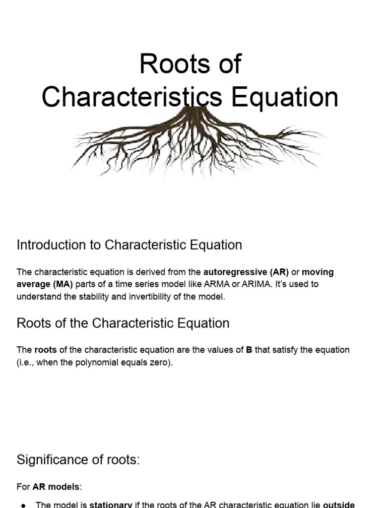 Roots of Characteristic Equation in AR Models | PDF | Autoregressive ...