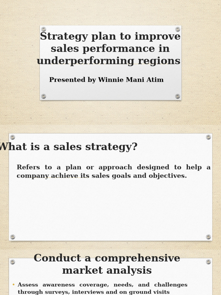 Strategic Plan To Improve Sales Performance | PDF | Sales | Pricing