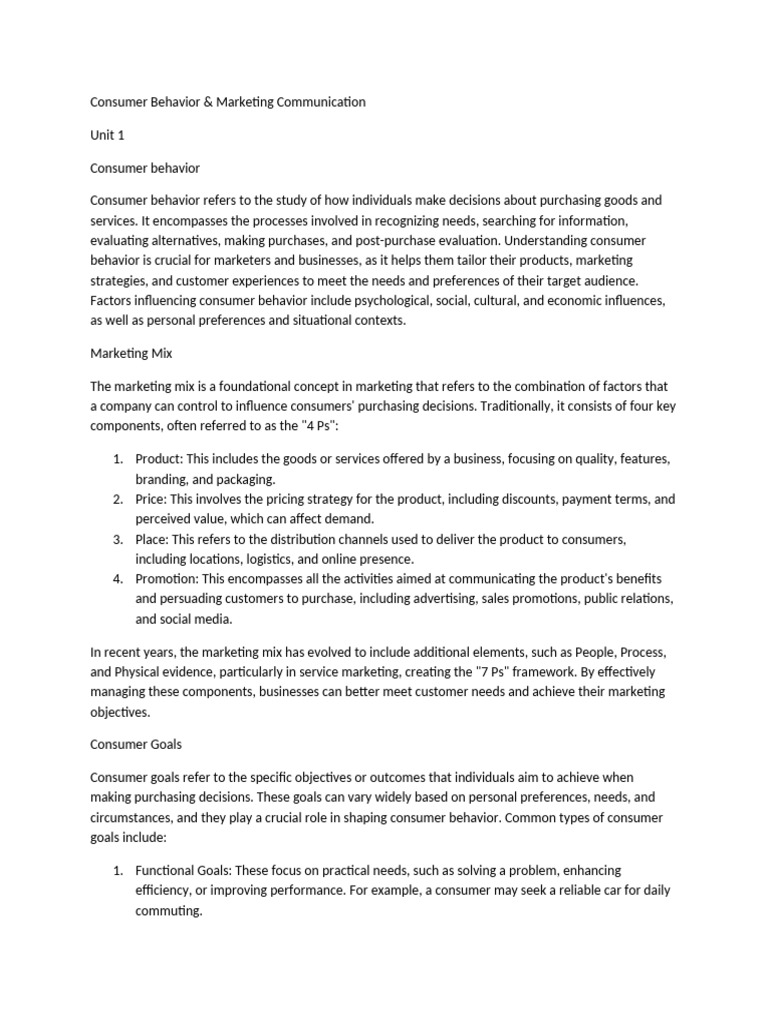 Understanding Consumer Behavior in Marketing | PDF | Marketing ...