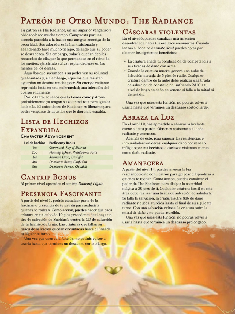 Patrón de Otro Mundo The Radiance | PDF