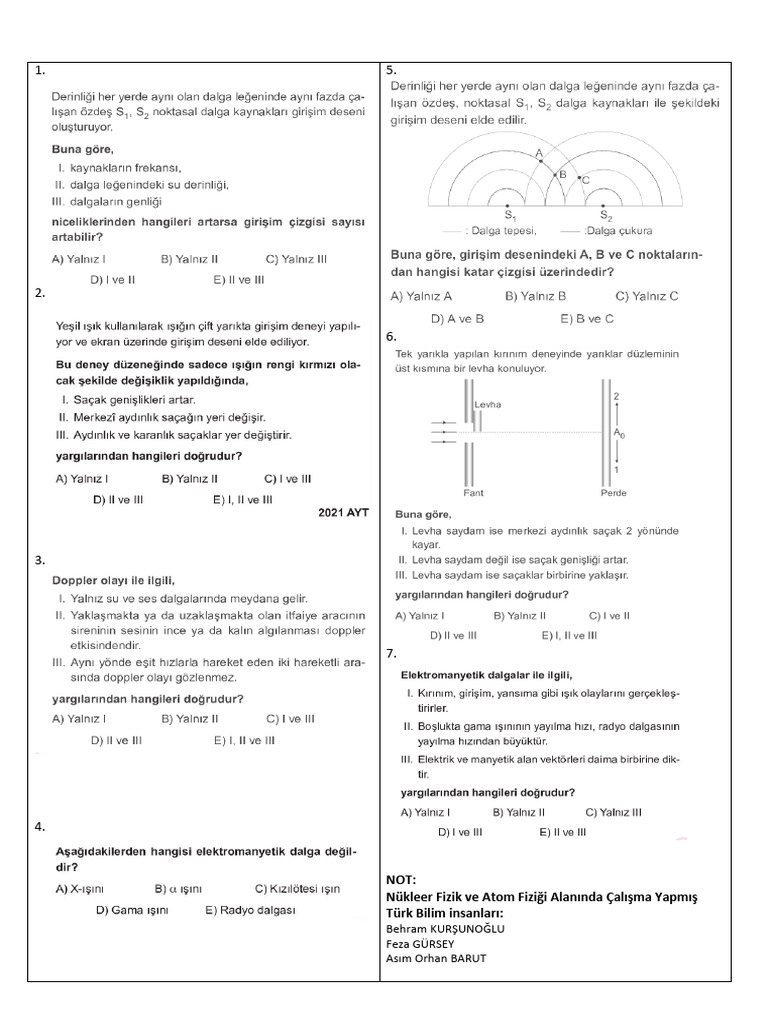 Atom Çalişma Kağidi | PDF