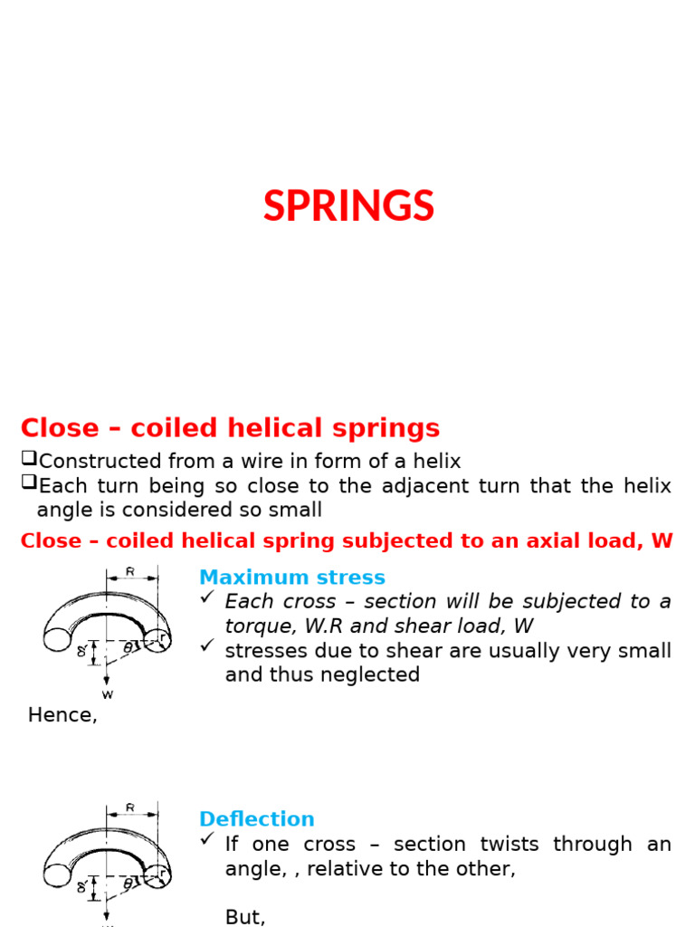 Lecture 11 Springs and Castegironoes Theorem | PDF | Bending | Stress ...